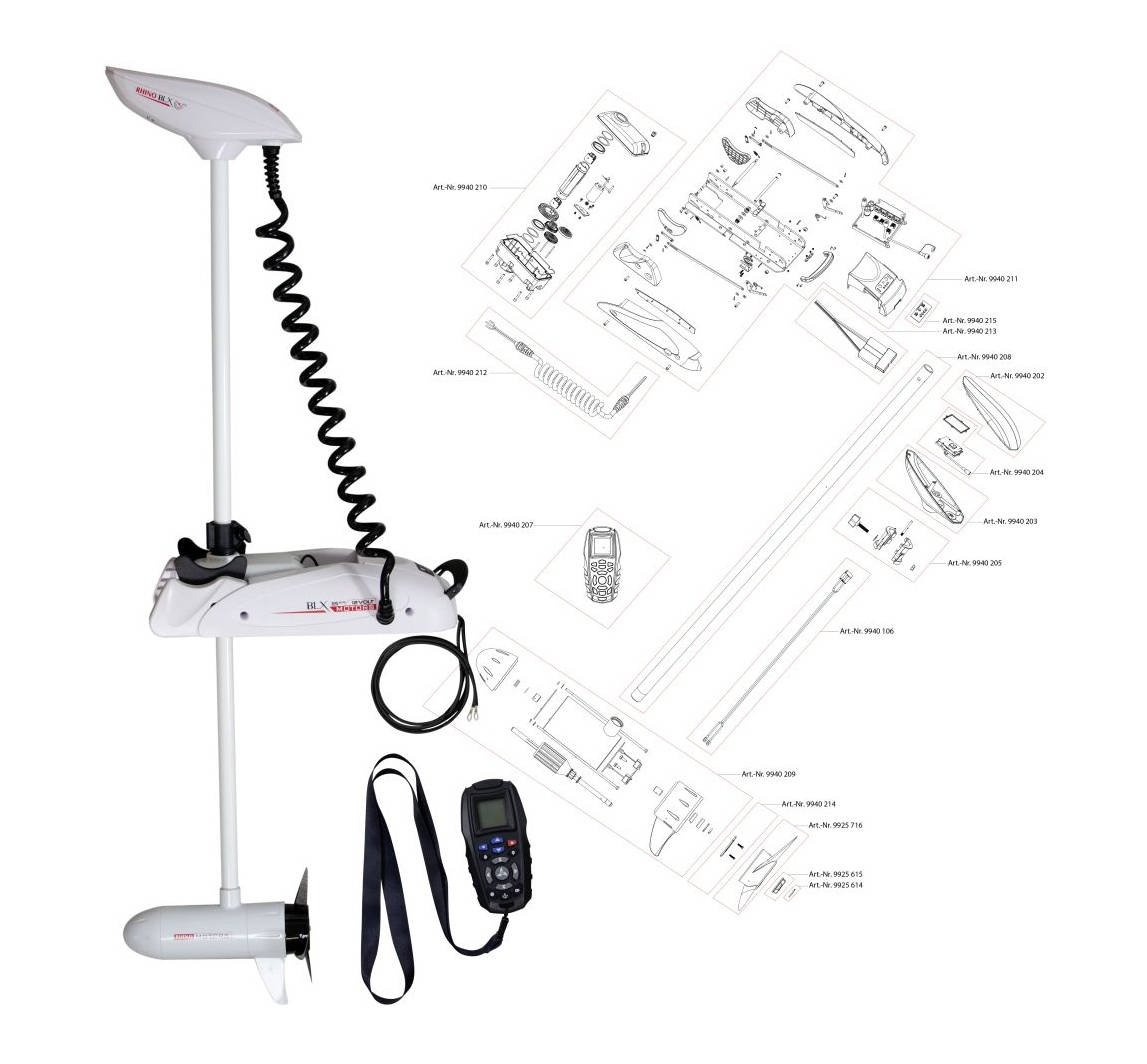 Rhino Silnik elektryczny dziobowy BLX 65 BMR GPS | SILNIKI I OSPRZĘT | Wędkarski Sklep ...